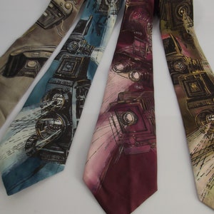 Camera Tie, Photocamera Ties, Old Camera's, Set of 4 Unique Ties, Silk ...