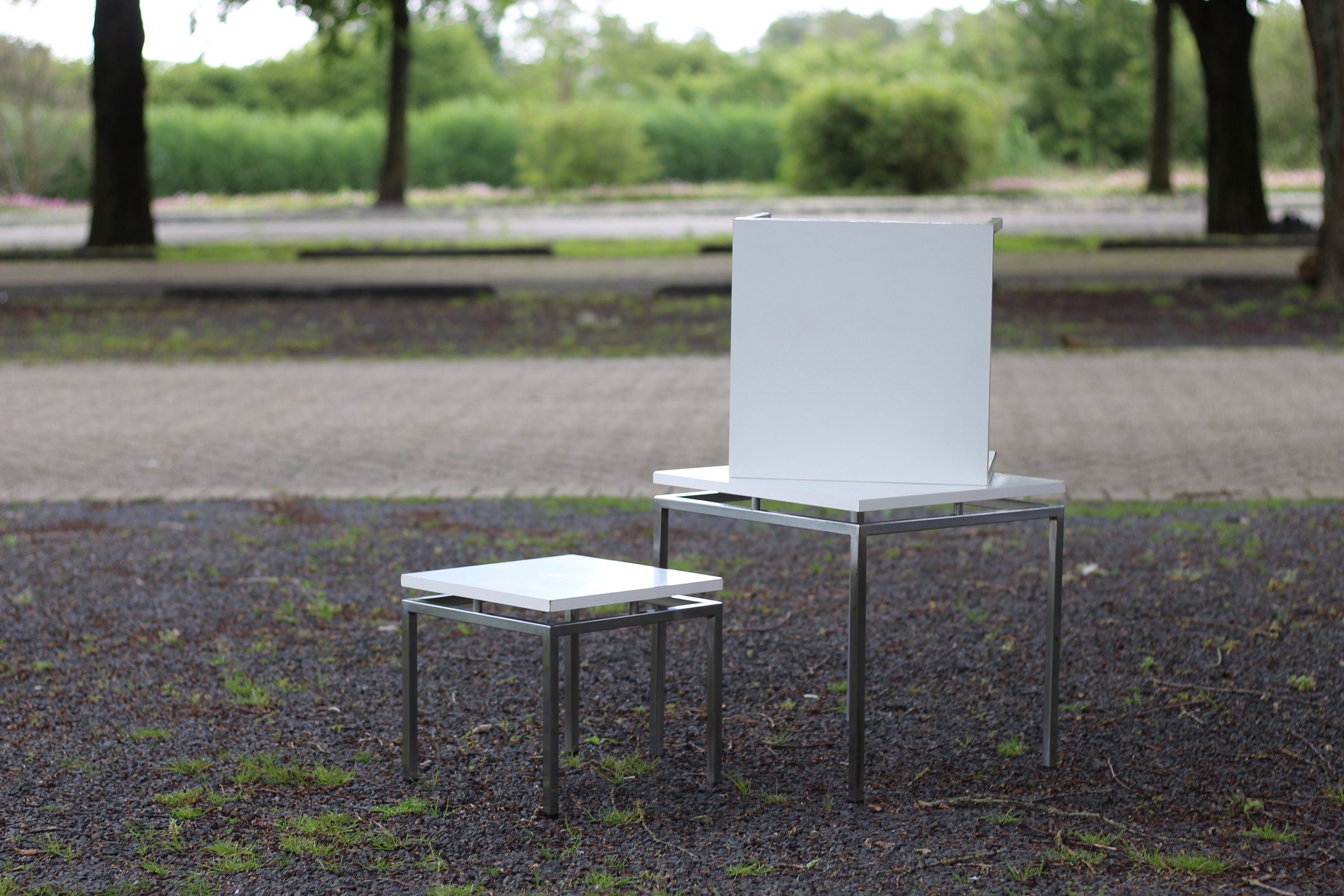 Vintage Design Nesting Table Set, Side Tables, Coffee Table, Stiemsma ...