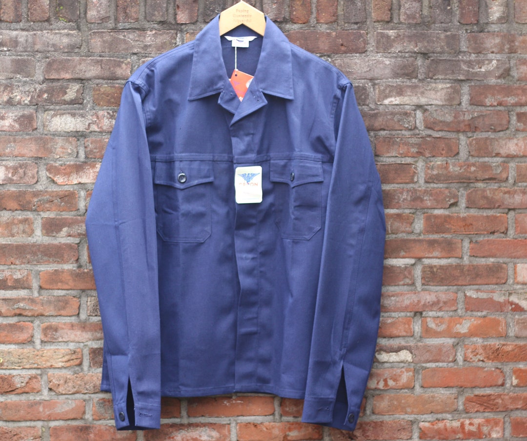 Vintage New Old Stock Work Coat,work Jacket, Factory Coat, Bleu De ...