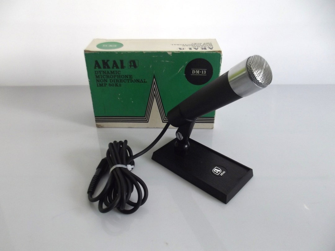 Akai Dm-13 Vintage Dynamic Microphone, Made in Japan, Non-directional ...