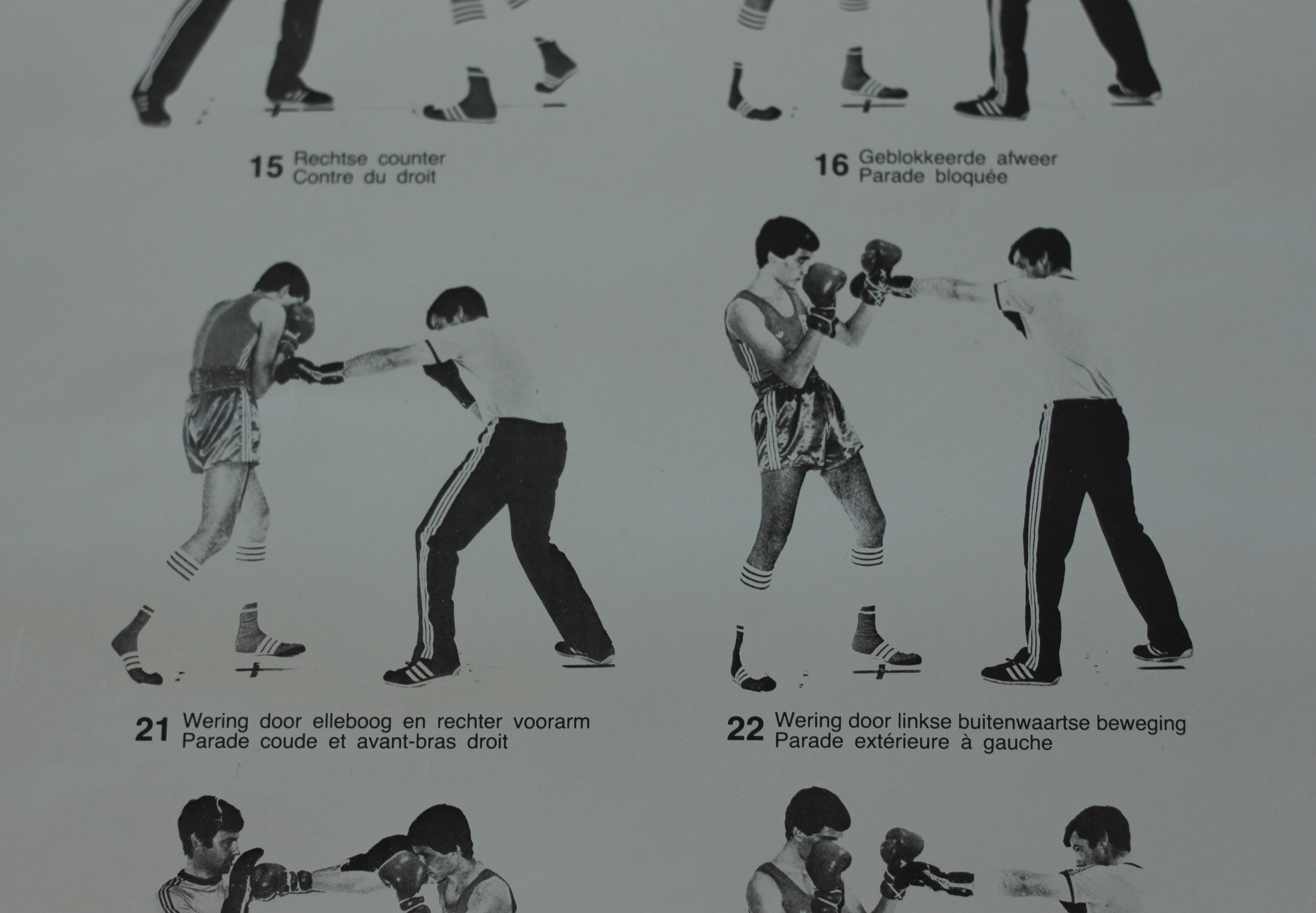 Vintage Boxing Lesson Poster, 70s Poster, Vintage Sports Poster, Boxing ...