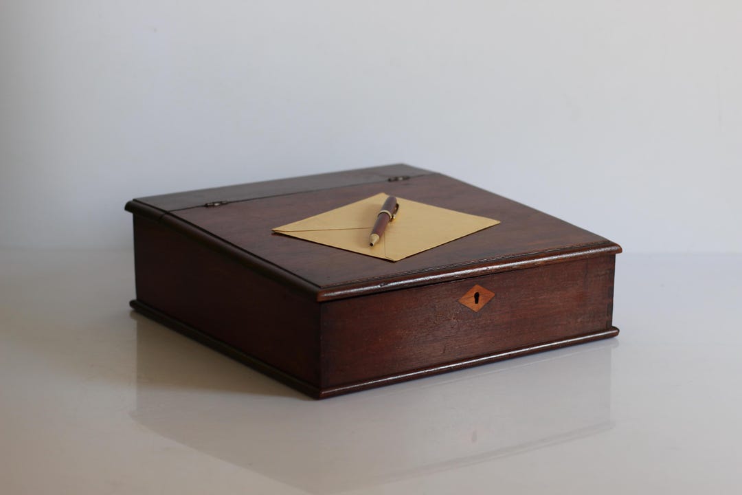 Vintage Wooden Writing Box, Writing Case, Letter Box, Desk Box ...