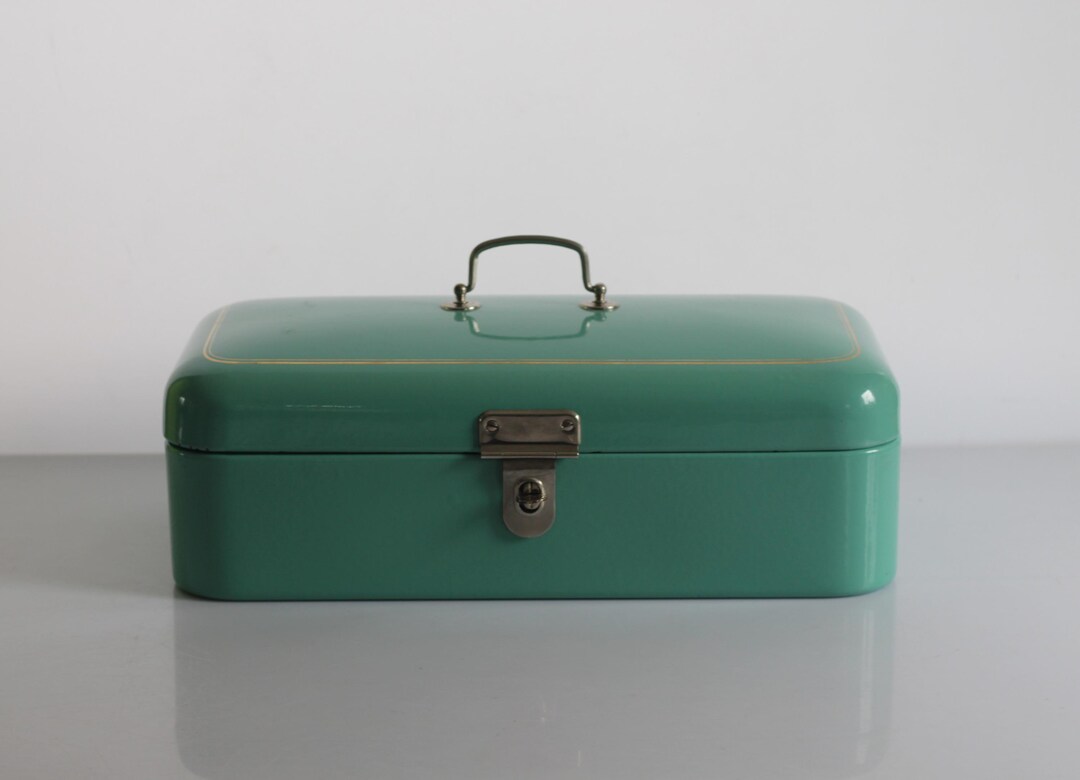 Vintage Enamel Bread Bin , Bread Box, 1950s, Mid Century, Vintage Retro ...