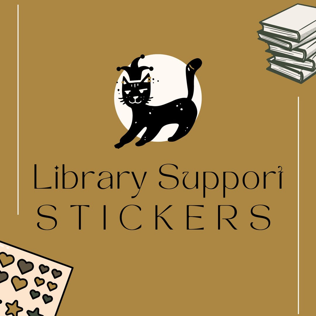 Library Support Stickers - Etsy