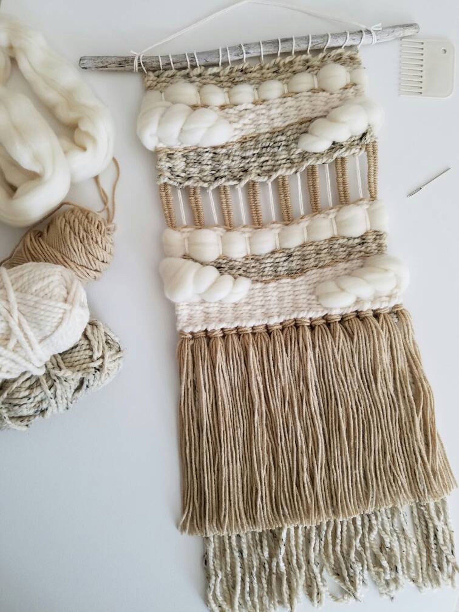 Macrame Wall Hanging Weaving Woven Wall Art Mid Century - Etsy