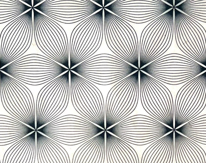 Geometric Flower Ceramic Underglaze Transfer Decal - Tissue / Rice ...