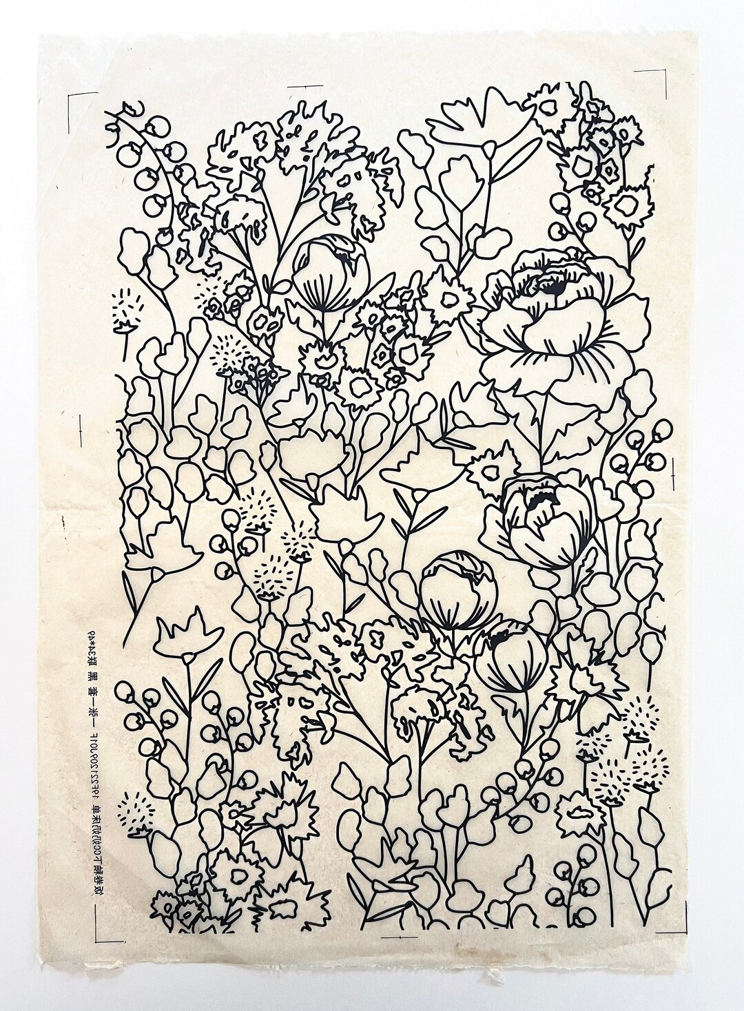 Floral Underglaze Ceramic Transfer Decal - Granny's Sheets - Tissue ...