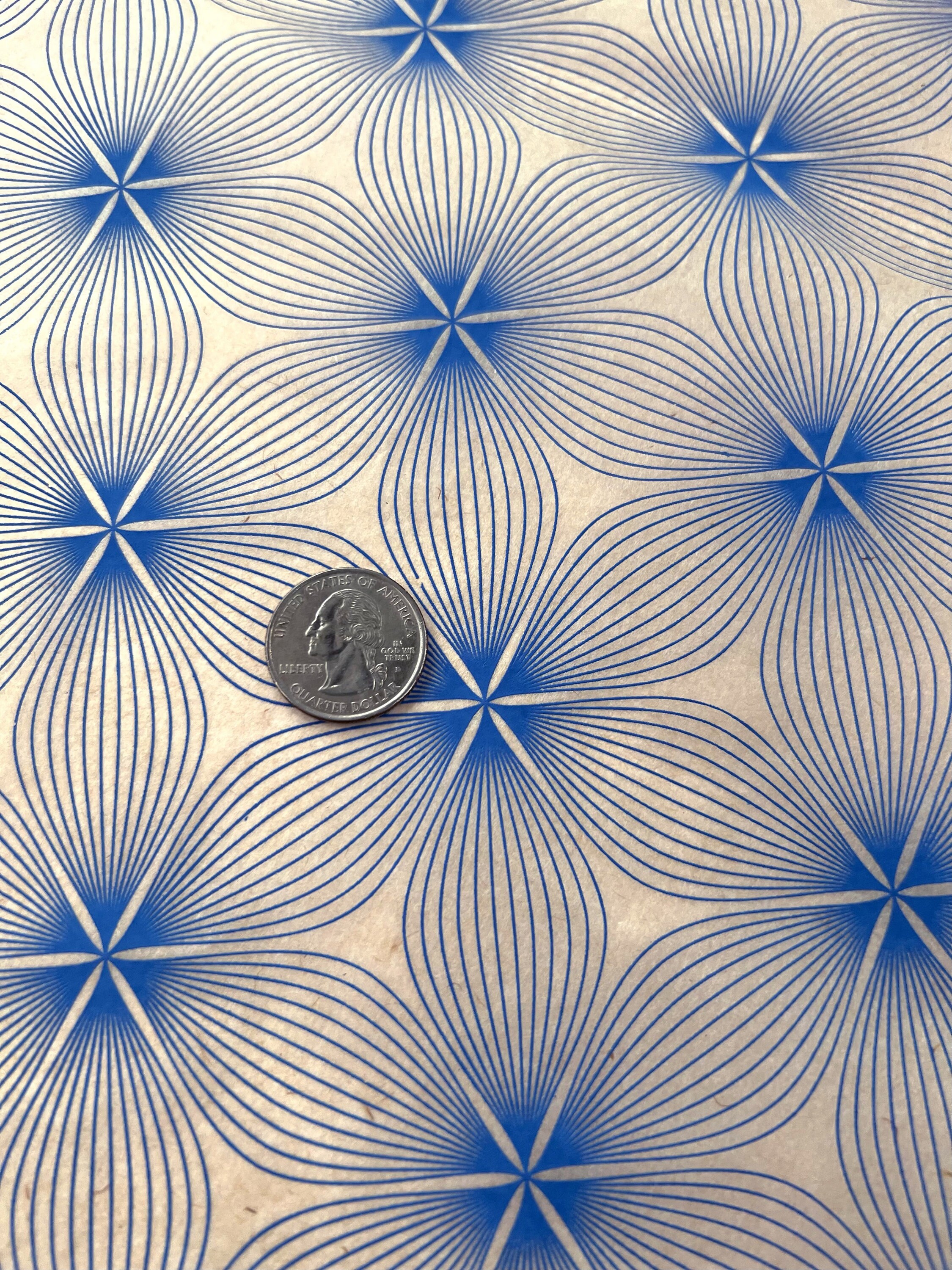Geometric Flower Ceramic Underglaze Transfer Decal - Tissue / Rice ...