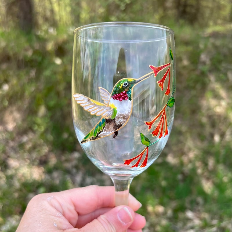 Painted Hummingbird - Etsy