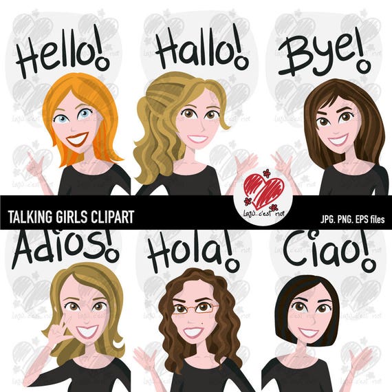 People Saying Hello And Bye Bye Clip Art