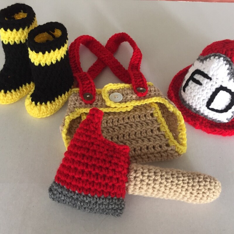 Firefighter Crochet Blanket - Etsy