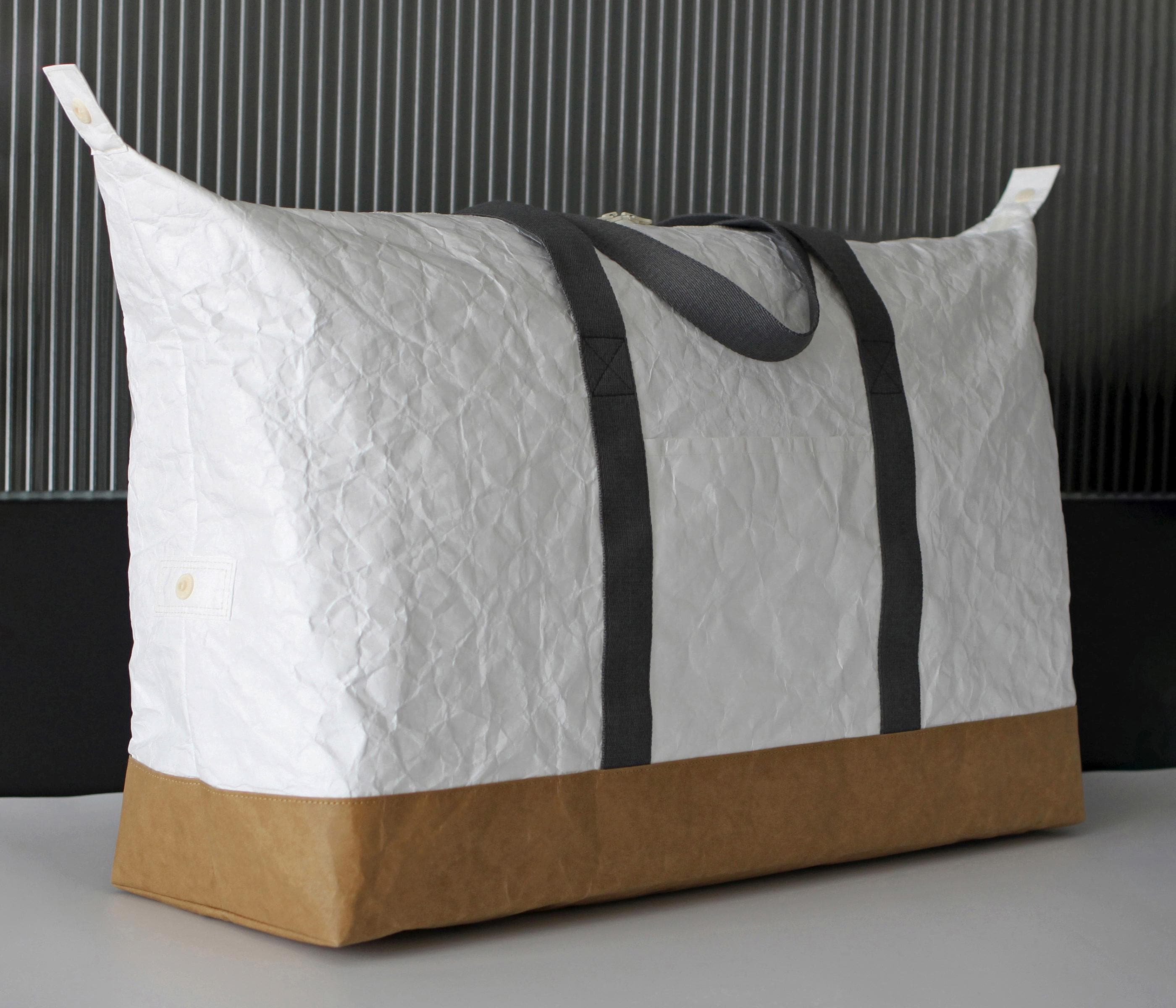 Minimalist Tyvek® and Washable Paper Boston Bag, Eco-friendly Vegan ...
