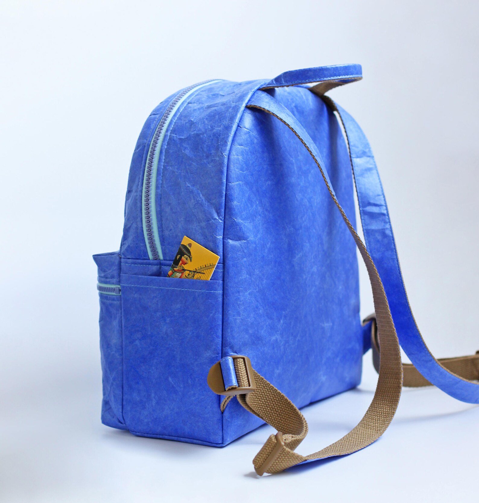 Minimalist Royal Blue Tyvek® Backpack, Eco-friendly Vegan Small ...