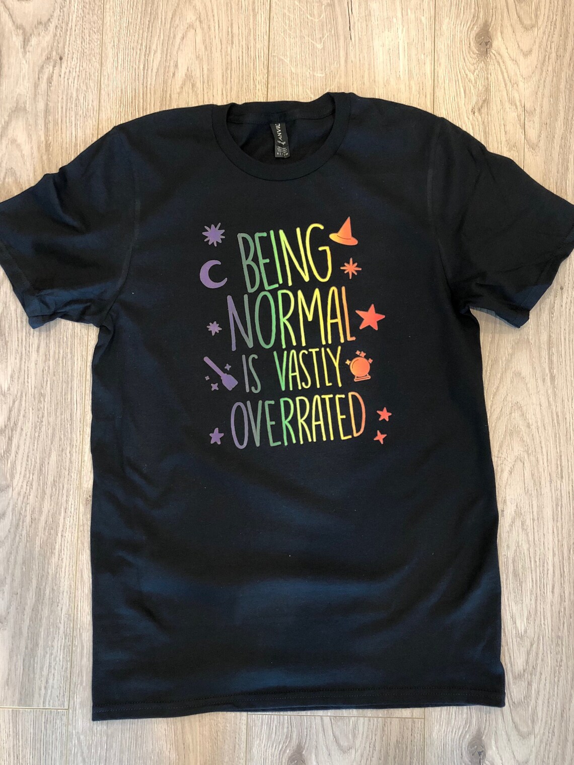 Being Normal is Vastly Overrated Rainbow Tee Halloweentown - Etsy