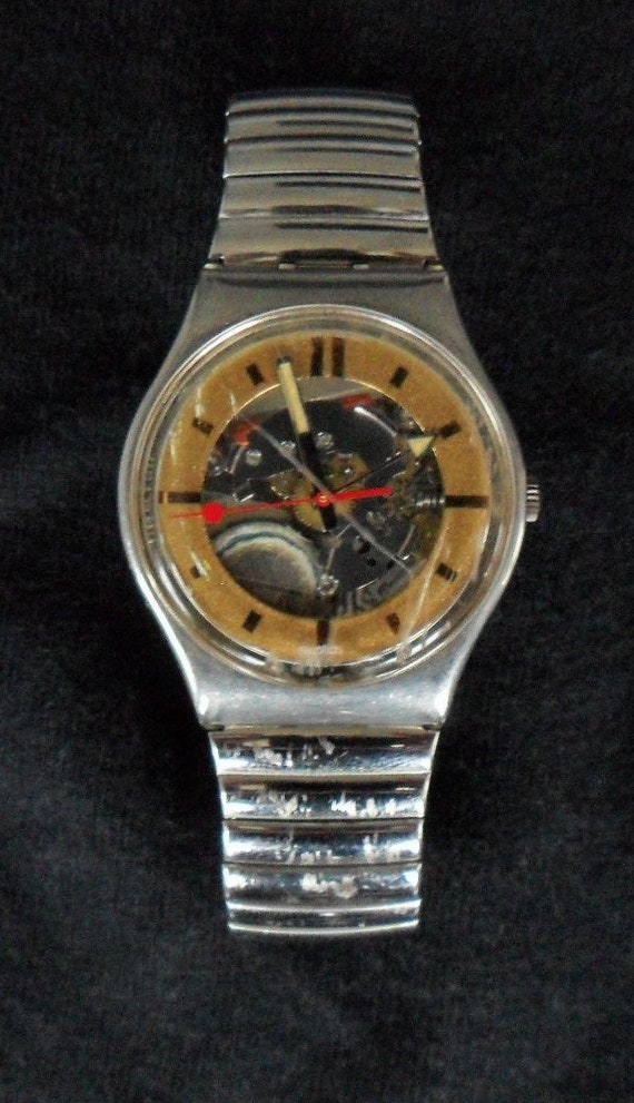 Vintage Original Swatch Watch 1989 Metalsphere Chrome… - Gem