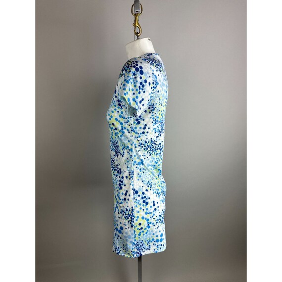 Vtg 90s does 60s Blue Polka Dot Cut Out Mini Gogo Dre… - Gem