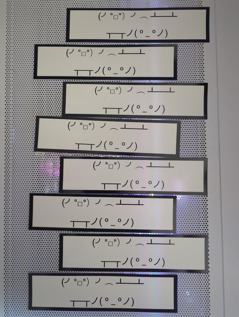 Table Flipper ASCII Stickers - Etsy