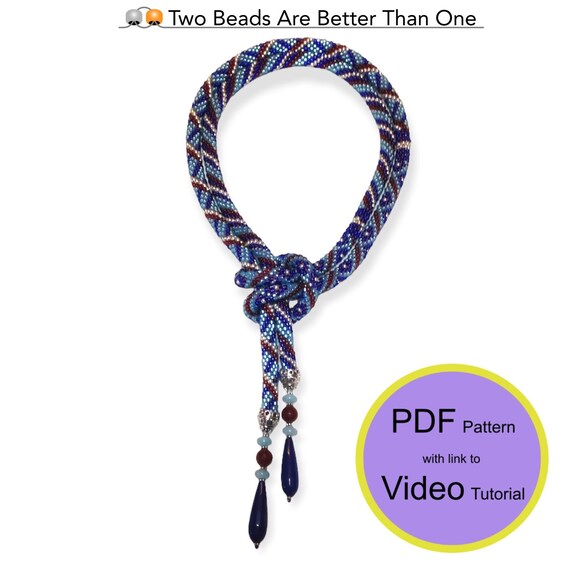 Triptych Bead Crochet Lariat PDF E-pattern - Etsy