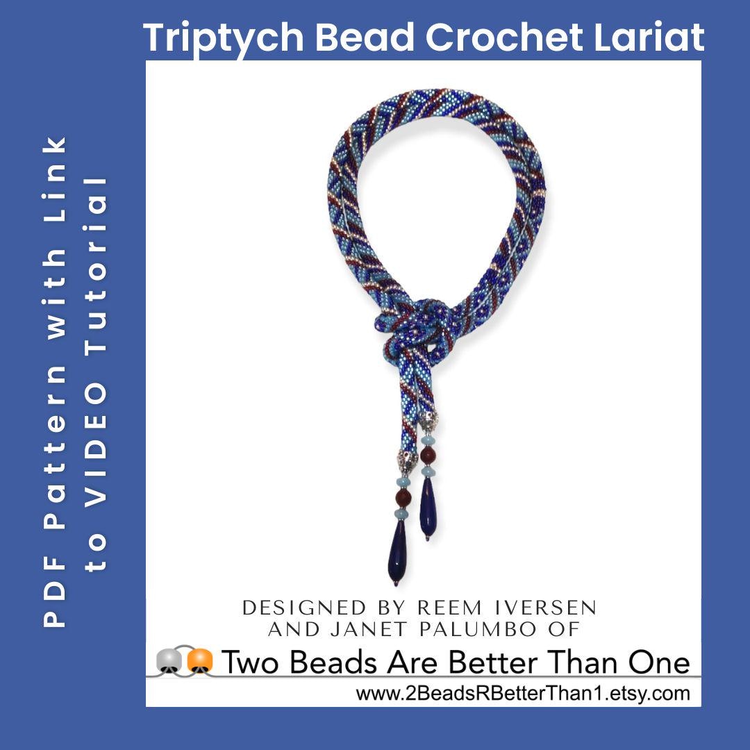 Triptych Bead Crochet Lariat, PDF E-pattern - Etsy