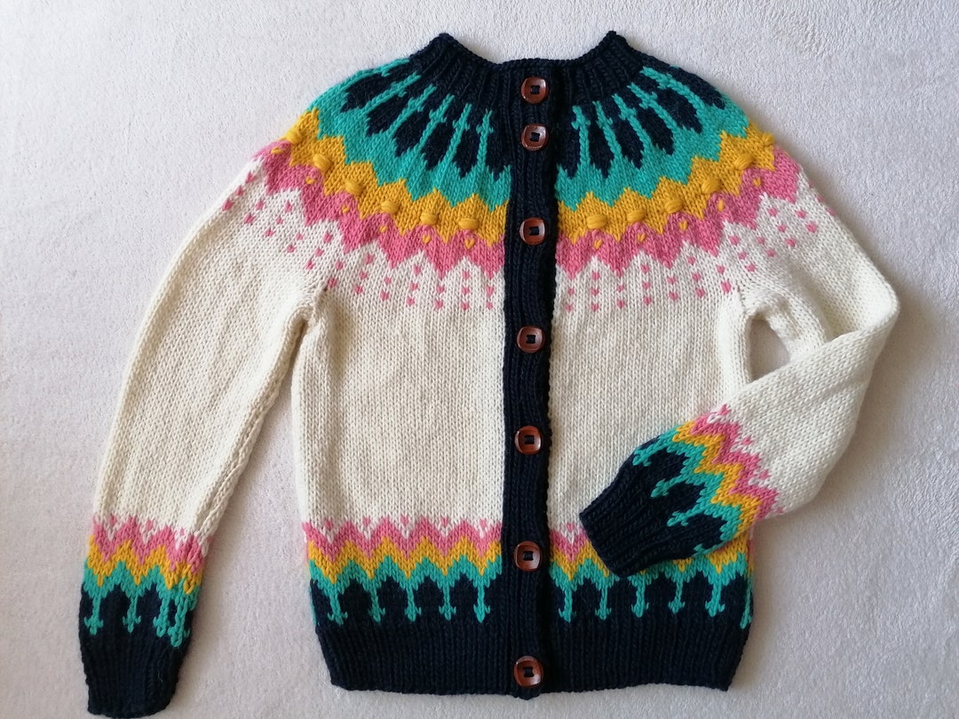 Icelandic Cardigan, 100% Felt Wool Cardigan, Nordic Sweater, Made to ...