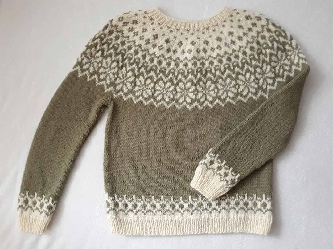 Icelandic Sweater, Nordic Wool Pullover, Norwegian Sweater, Made to ...