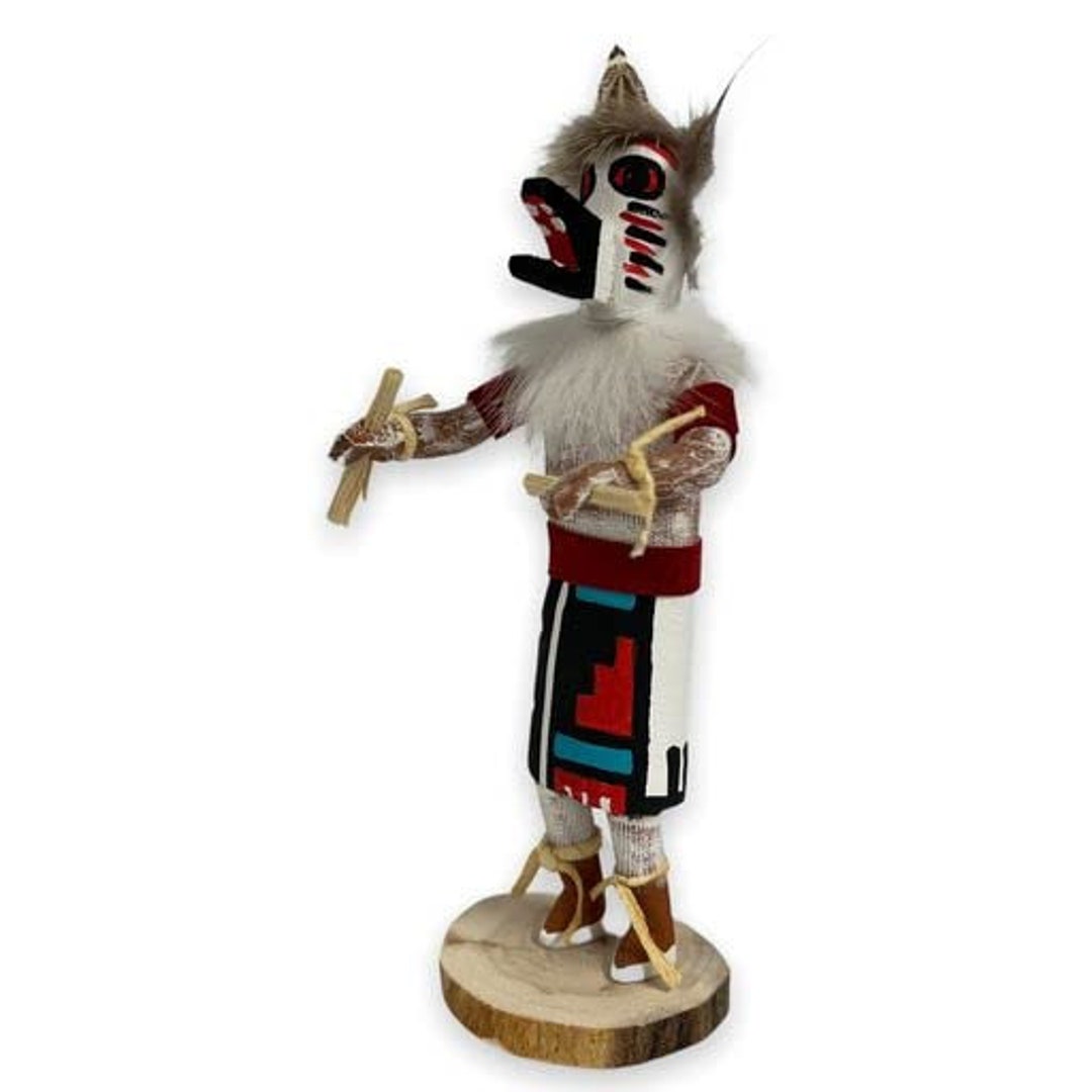 7 Inch Authentic Wolfman Kachina Figure, Genuine Navajo Native American ...