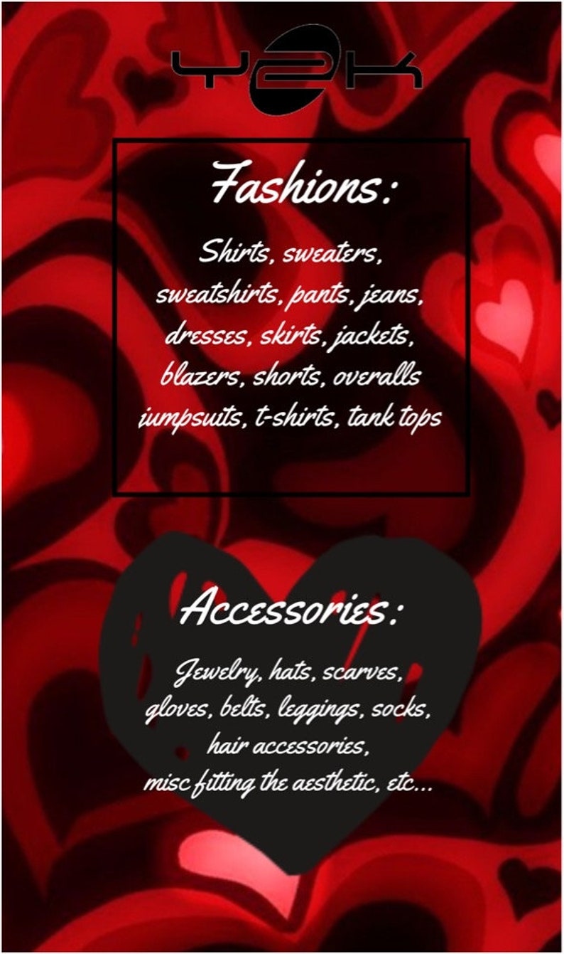 Y2k Aesthetic Style Bundle- Clothing & Accessories 2000s 1999 Curated ...