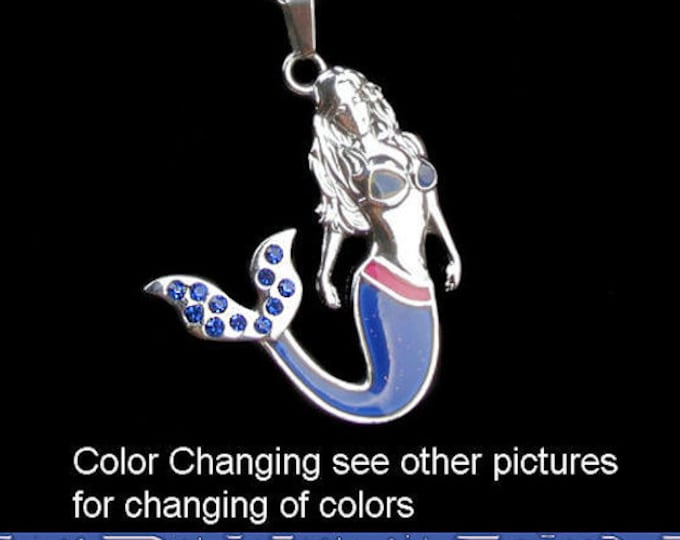 Mermaid Mood Necklace, Mermaid Ring, Color Changing, Mermaid Mood Ring ...