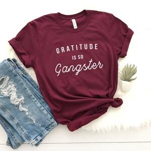 Gratitude is so Gangster Funny Thanksgiving Shirts for Womens | Etsy