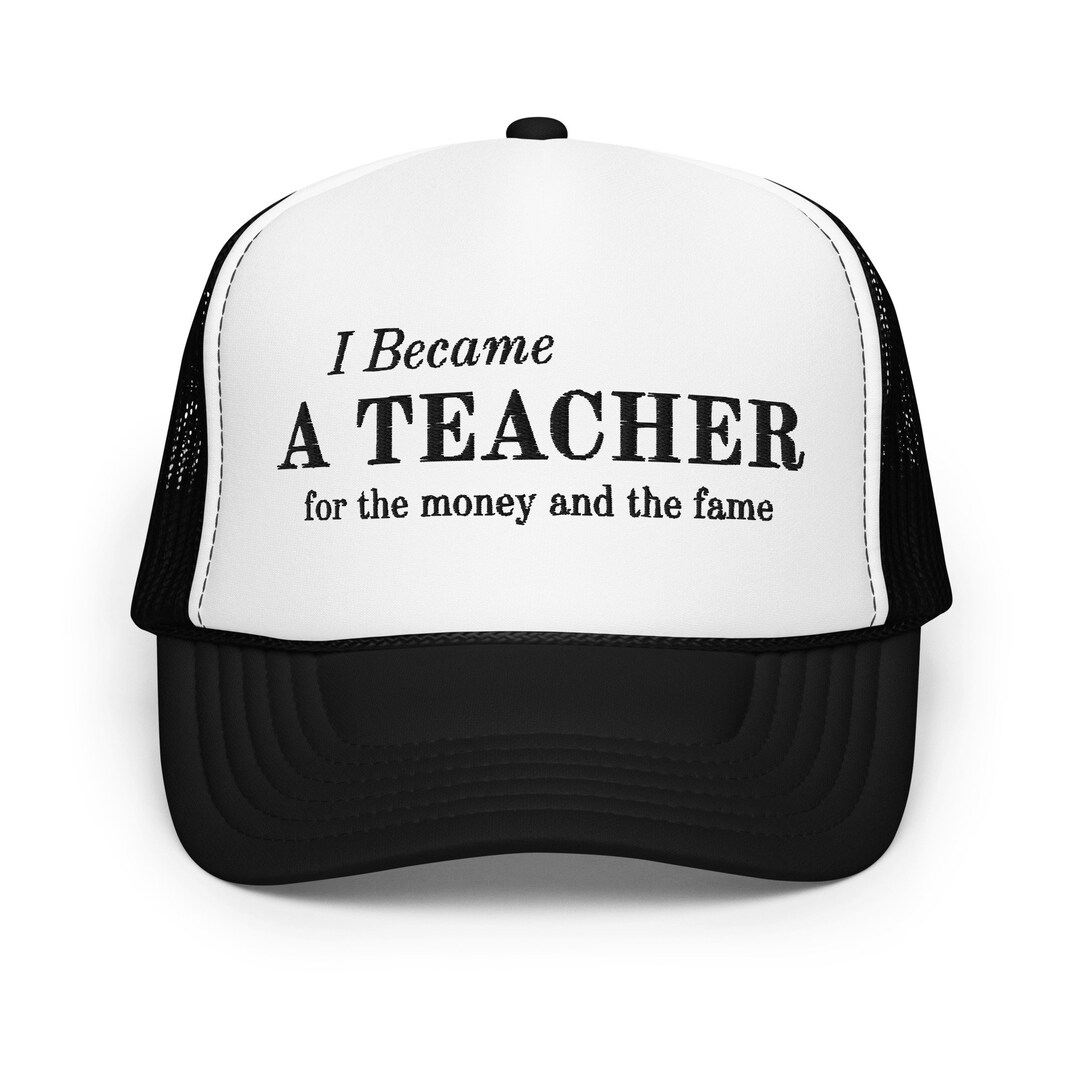 I Became a Teacher Funny Trucker Hat Men Women Unique Pink Birthday ...