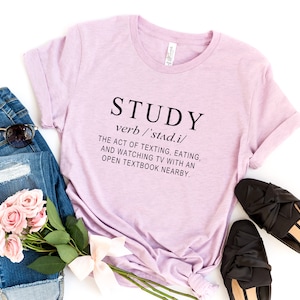Study Back to School Shirt High School Grammar Shirts Graphic Tee ...