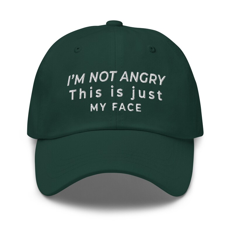 I'm Not Angry This is Just My Face Funny Hat for - Etsy