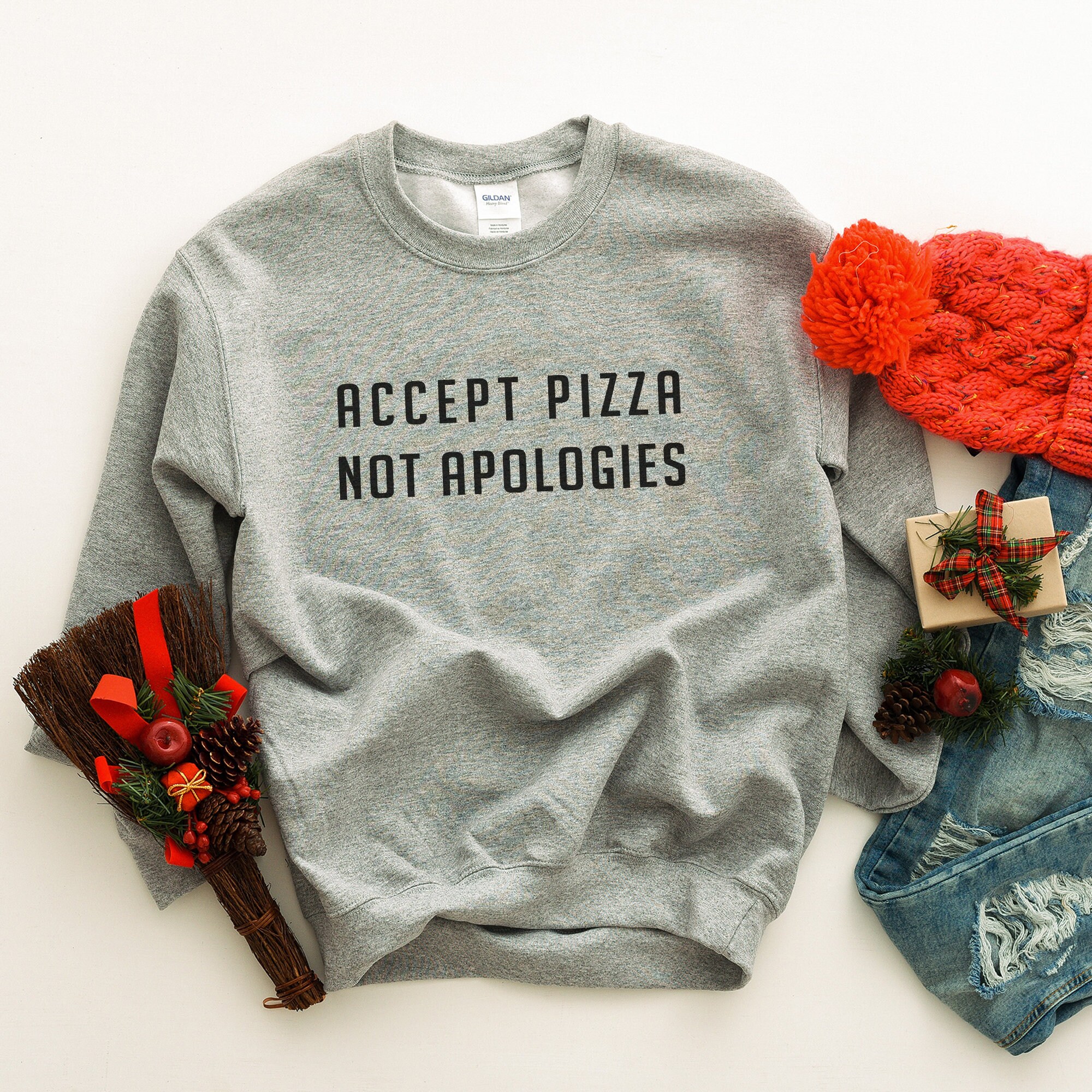 Accepting Pizza Not Apologies Cute Sweatshirt Women's | Etsy