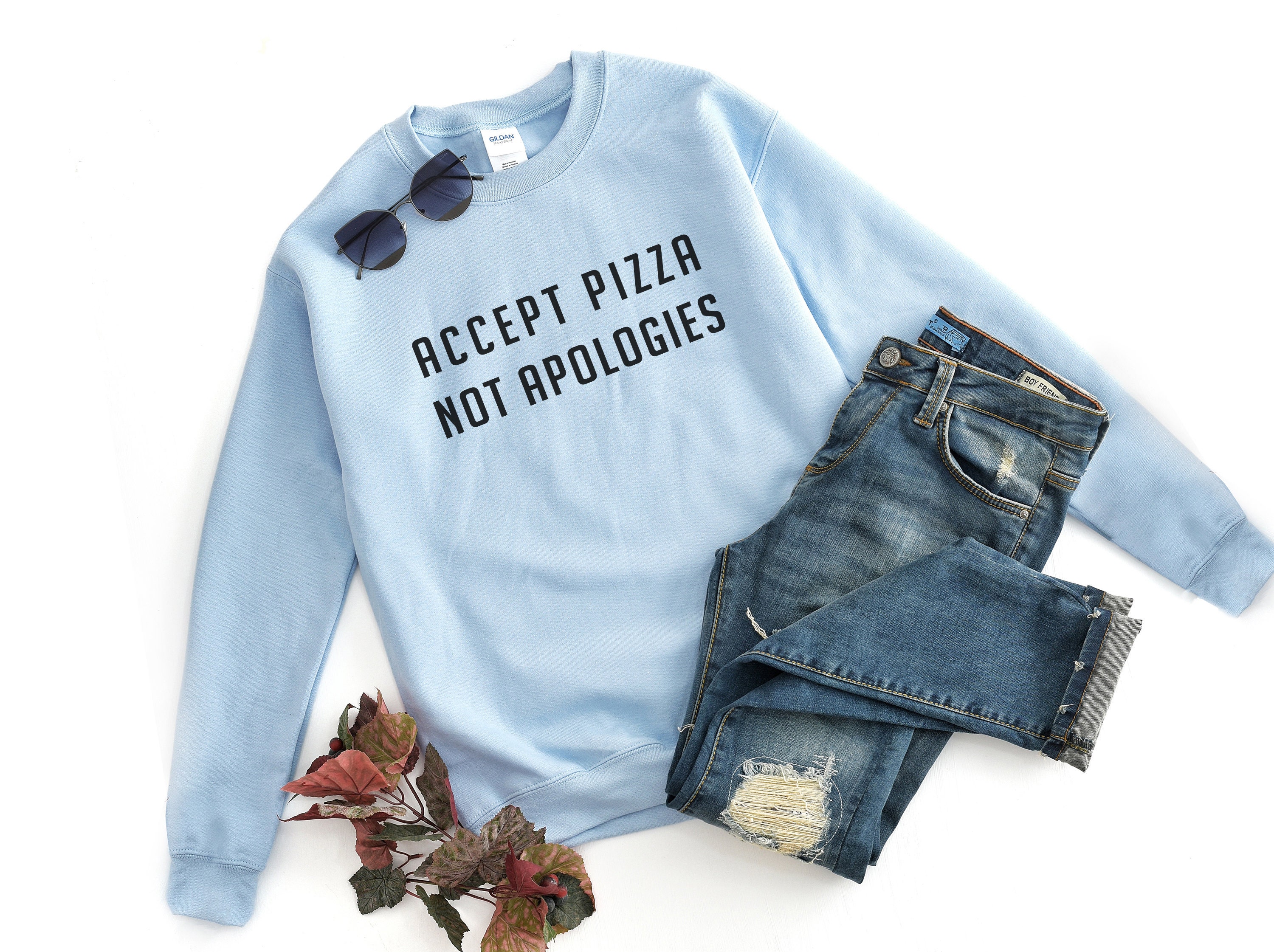 Accepting Pizza Not Apologies Cute Sweatshirt Women's | Etsy