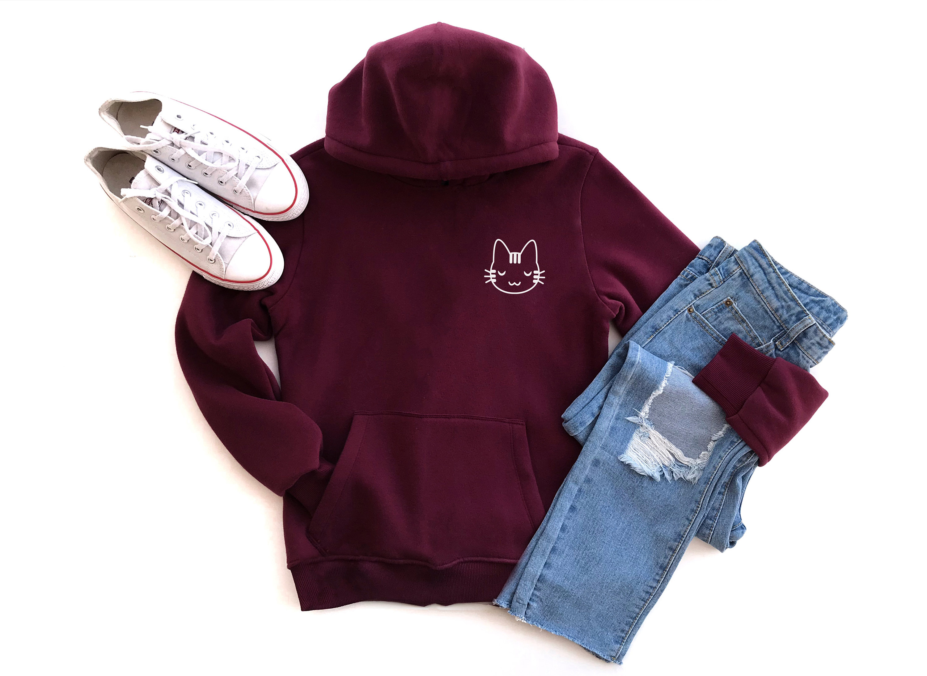 Cute Cat Hoodies for Women's Pullover Sweater Jumper Cat - Etsy UK