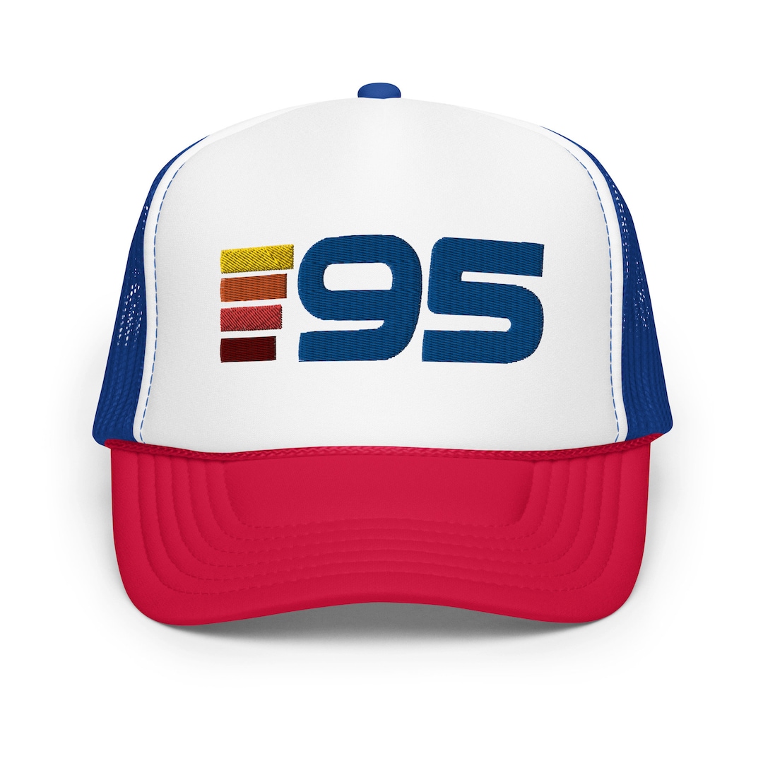 95 Number Birthday Trucker Hat for Women Men Embroidered Snapback Cap ...
