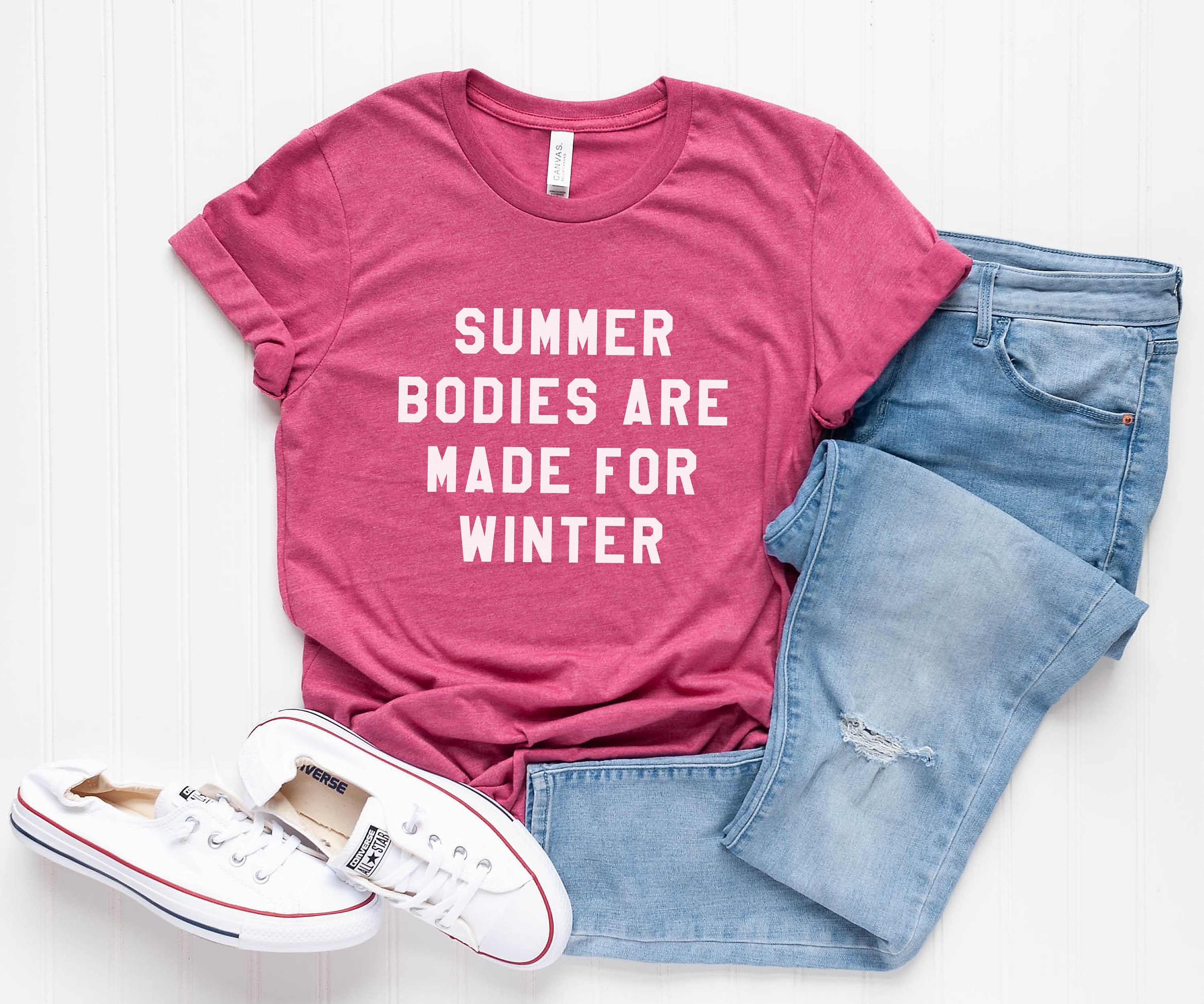 Summer bodies are made for winter fashion gift funny tshirt | Etsy