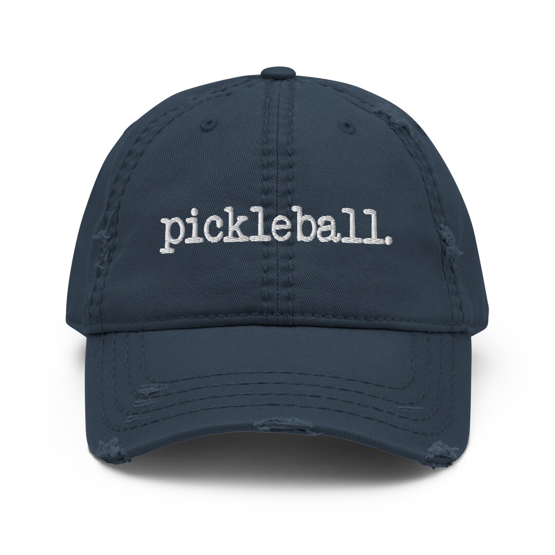 Pickleball Distressed Baseball Cap for Men's Embroidered Funny Baseball ...