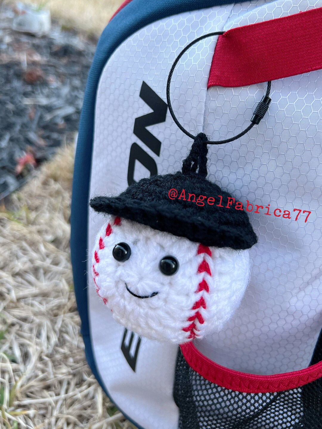 Crochet Yarn Baseball, Ornament, Stocking Stuffer, T-ball Charm, Sport ...