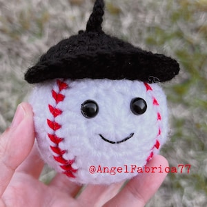 Crochet Yarn Baseball, Ornament, Stocking Stuffer, T-ball Charm, Sport ...