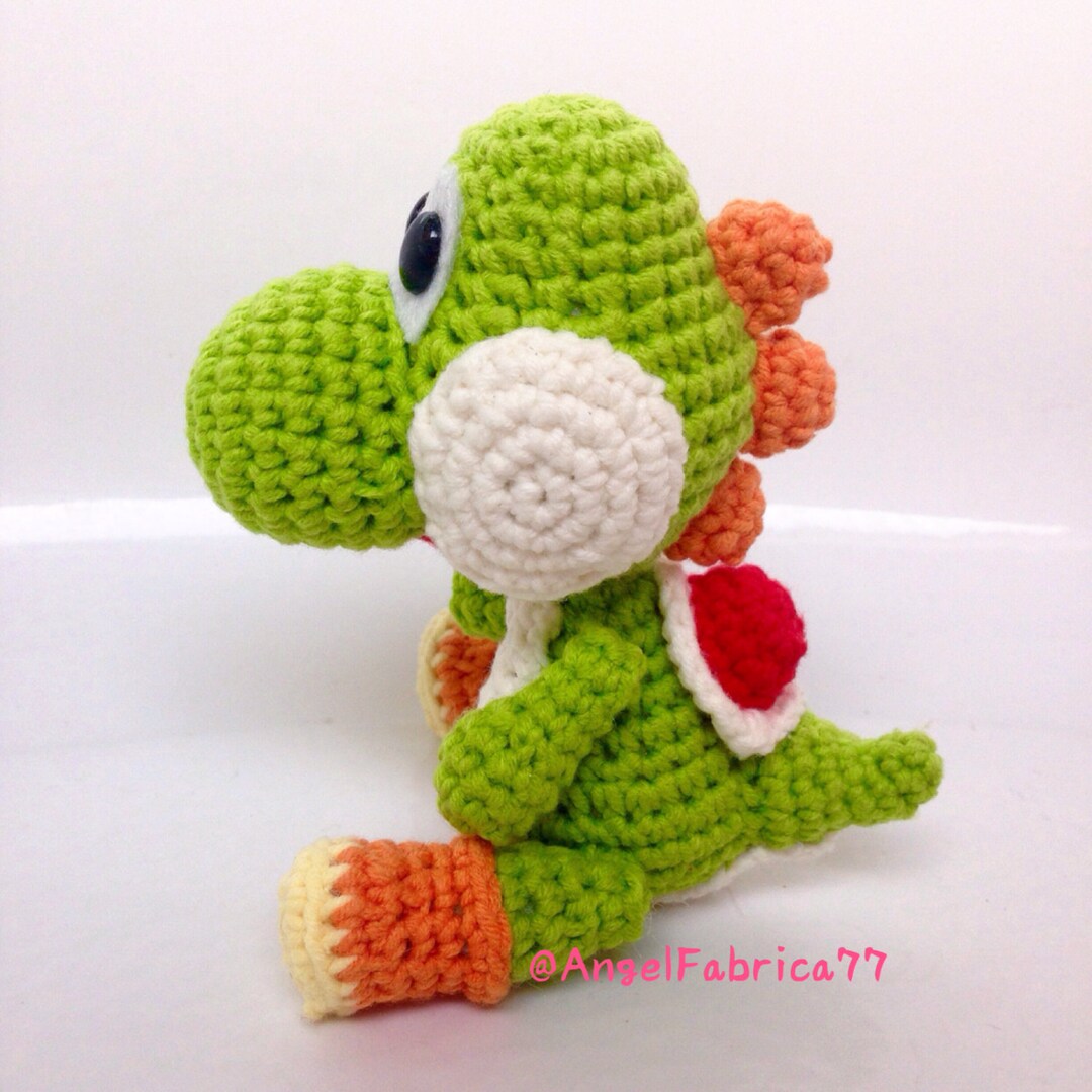 Yarn Yoshi Dinosaur Crochet Amigurumi Mario, Birthday Gift for Kid, Wii ...