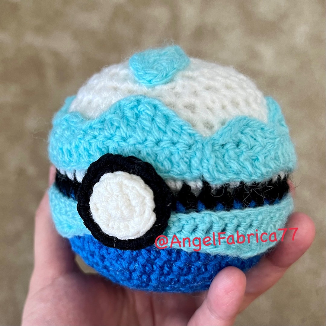 Crochet Yarn Dive Ball, Quick Ball, Premier Ball, Amigurumi Poke Ball ...