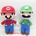 Crochet Super Mario Character, Mini Mario, Mario Brothers,baby Shower ...