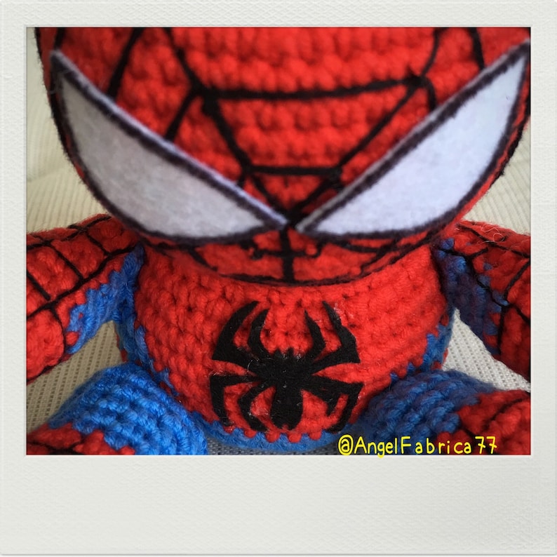 Crochet Yarn Spiderman Spider Net Spiderman Logo Amigurumi - Etsy