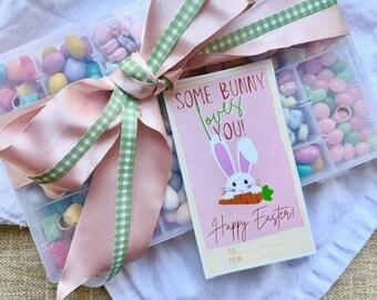 Easter Gift Tag, Some Bunny Loves You, Easter Basket, Printable, Gift ...
