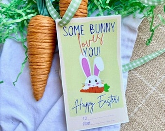 Easter Gift Tag, Some Bunny Loves You, Easter Basket, Printable, Gift ...
