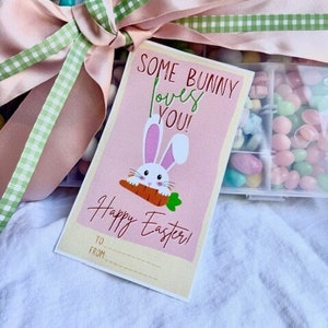 Easter Gift Tag, Some Bunny Loves You, Easter Basket, Printable, Gift ...