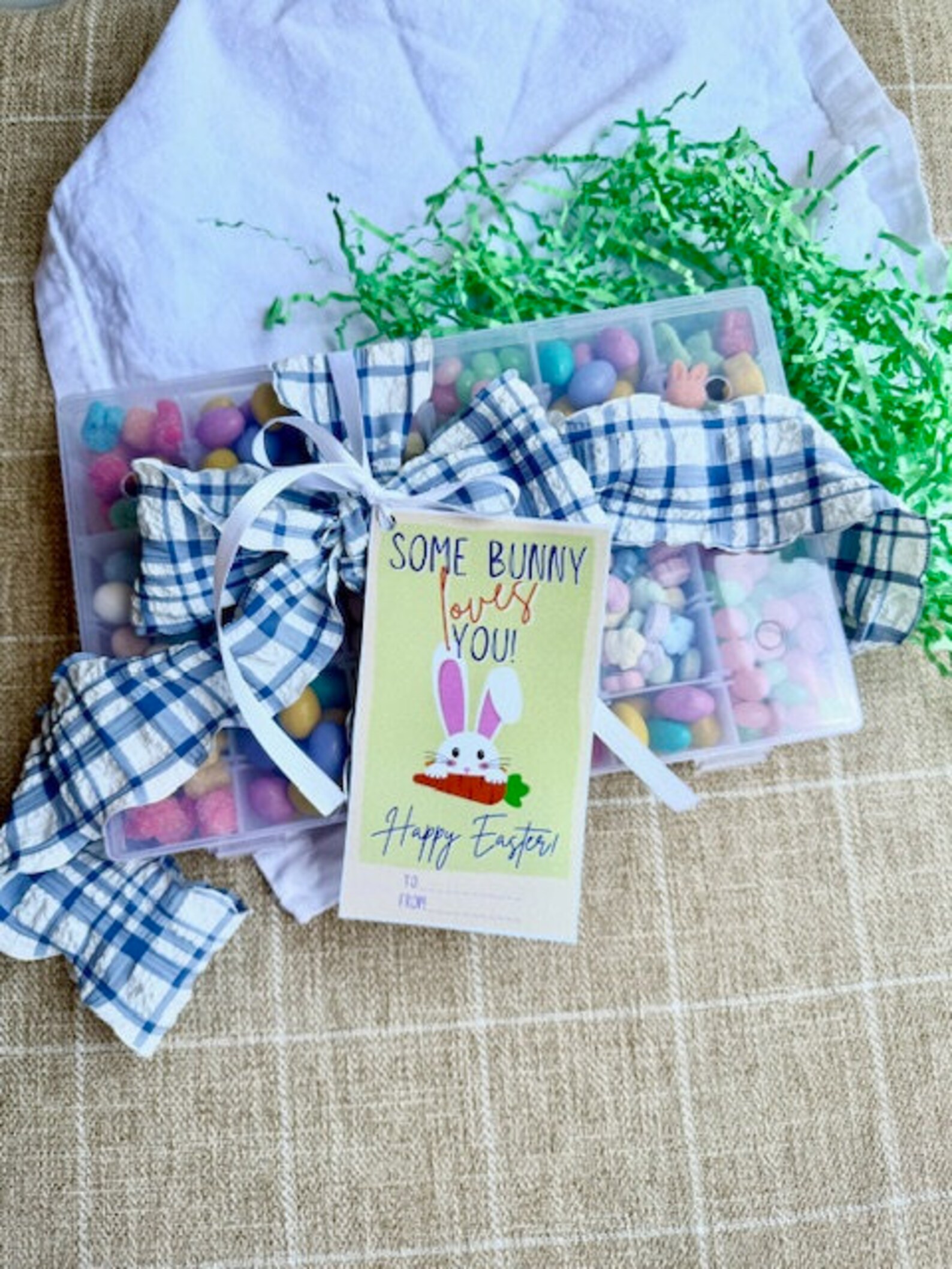 Easter Gift Tag, Some Bunny Loves You, Easter Basket, Printable, Gift ...