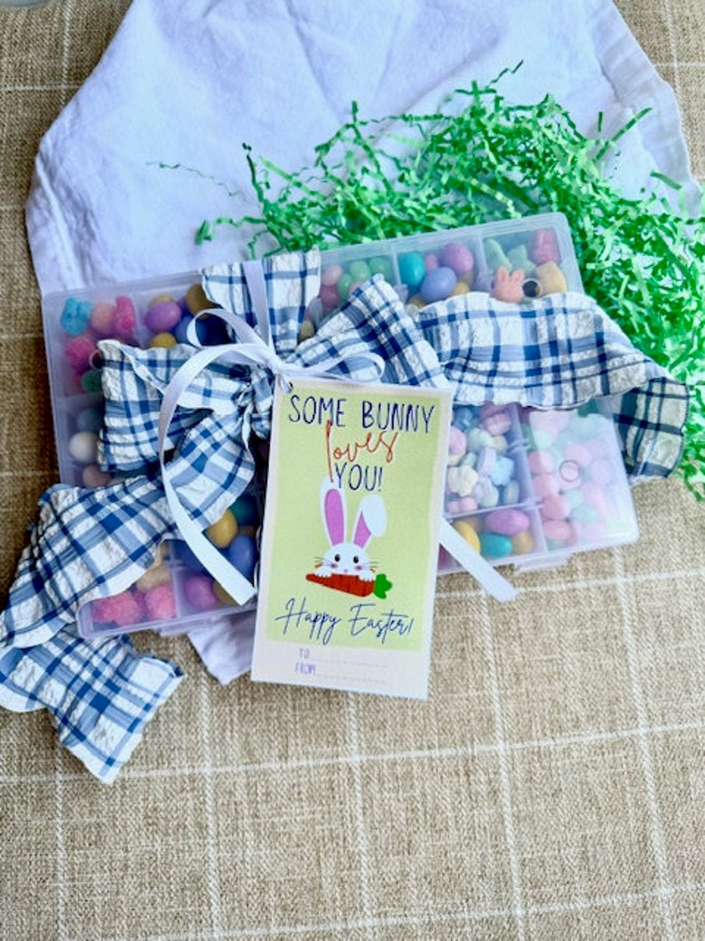 Easter Gift Tag, Some Bunny Loves You, Easter Basket, Printable, Gift ...