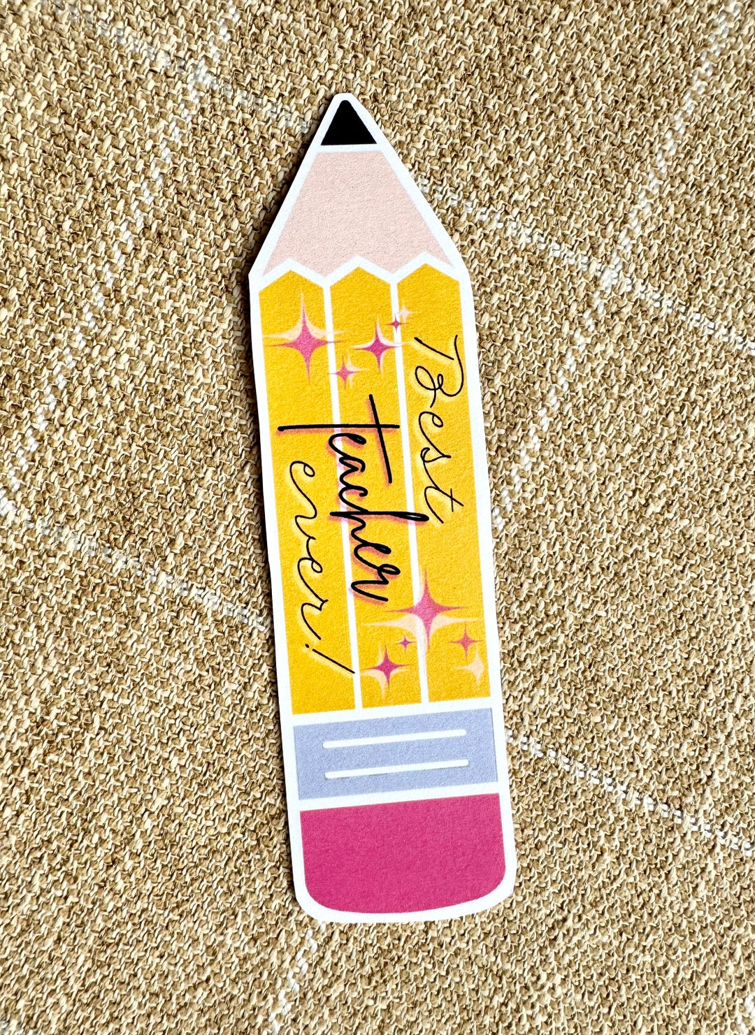 Best Teacher Ever Gift Tag, Teacher Appreciation Gift, Teacher Pencil ...